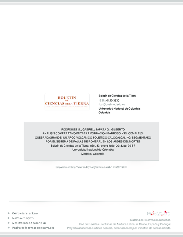 (PDF) Análisis Comparativo Entre La Formación Barroso y El Complejo ...