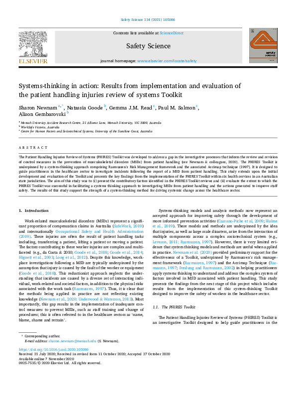 (PDF) Systems-thinking in action: Results from implementation and ...