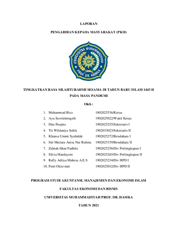 (PDF) Laporan Pengabdian Kepada Masyarakat