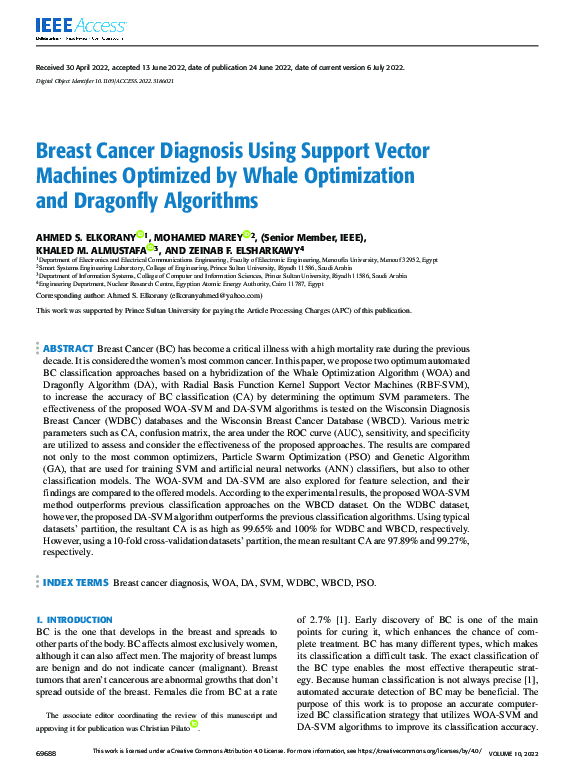 Pdf Classification And Detection Of Breast Cancer Using Machine