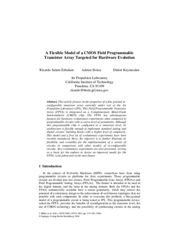 (PDF) A Flexible Model of a CMOS Field Programmable Transistor Array ...