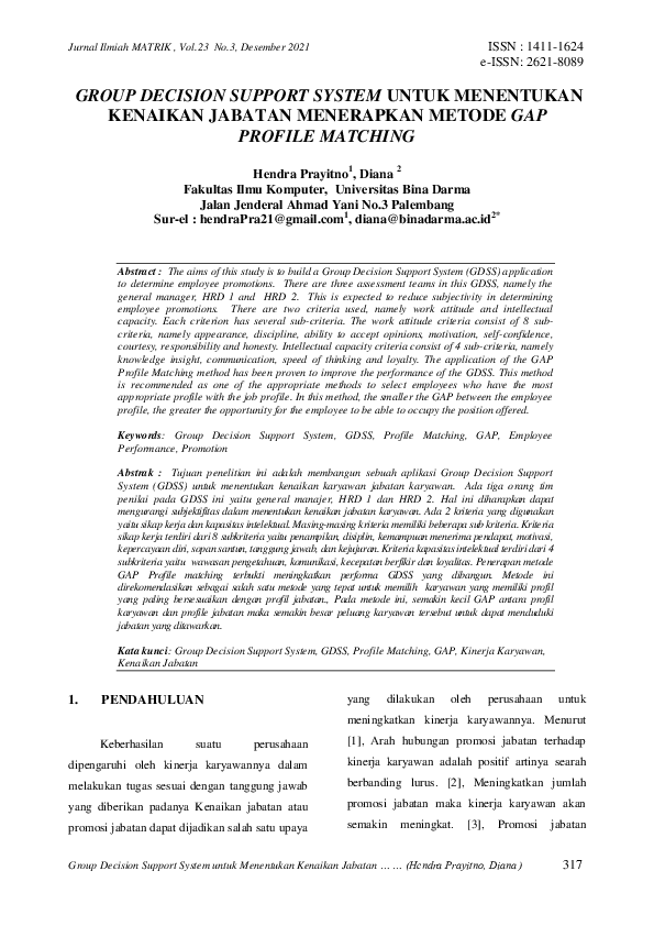 (PDF) Group Decision Support System Untuk Menentukan Kenaikan Jabatan Menerapkan Metode Gap ...