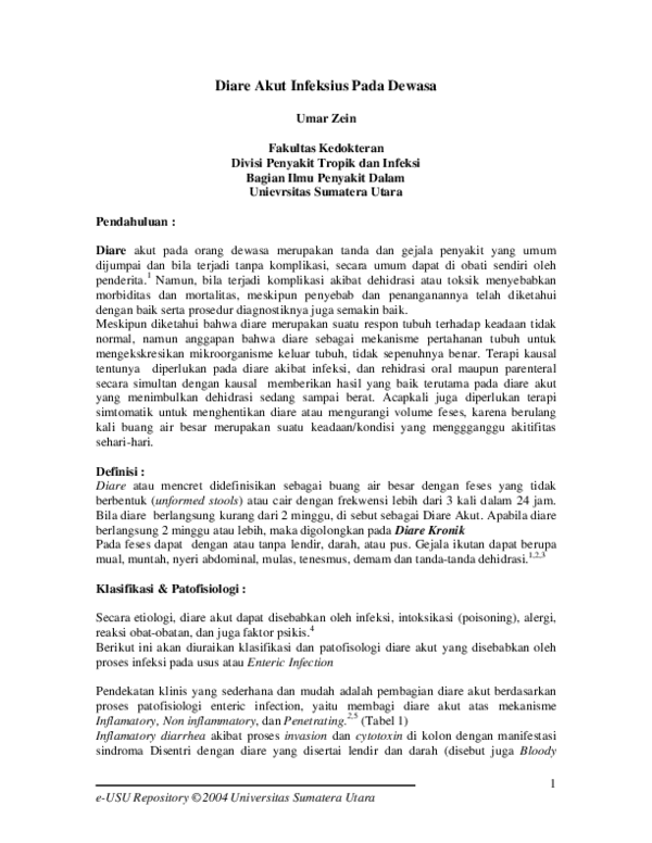 (PDF) Diare akut infeksius pada dewasa