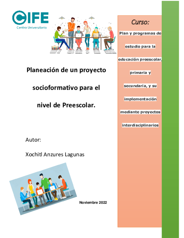 (PDF) PROYECTO SOCIOFORMATIVO CON EL PROGRAMA DE LA NEM