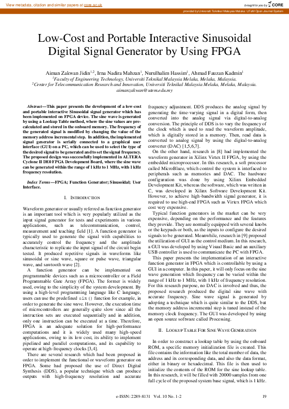 (PDF) Low-Cost and Portable Interactive Sinusoidal Digital Signal ...