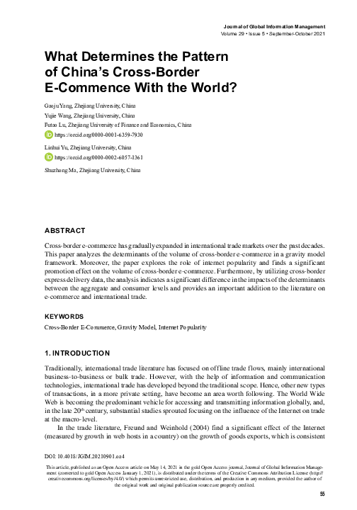 (PDF) What Determines the Pattern of China's Cross-Border E-Commence ...