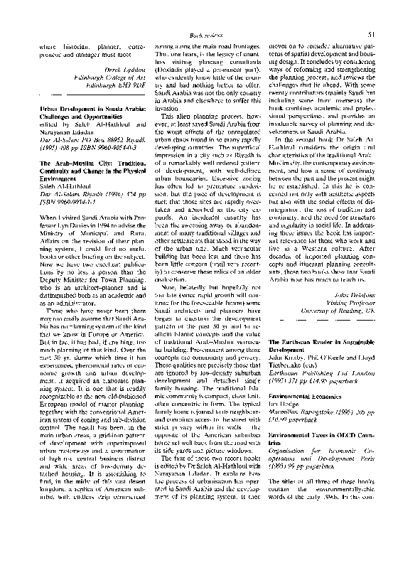 (PDF) The Arab-Muslim city: Tradition, continuity and change in the ...