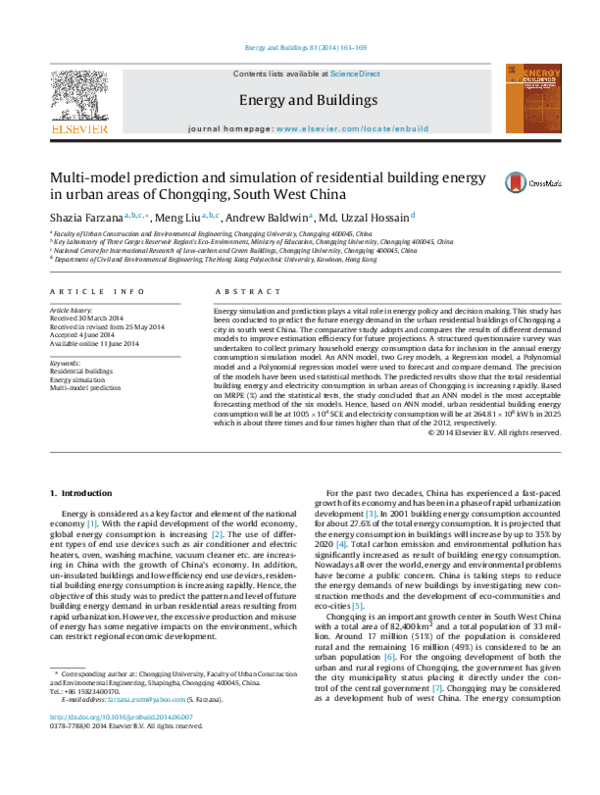(PDF) Multi-model prediction and simulation of residential building ...