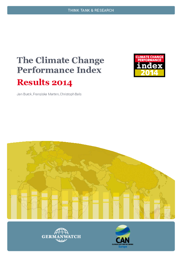 (PDF) The Climate Change Performance Index - Results 2014 | Christoph ...