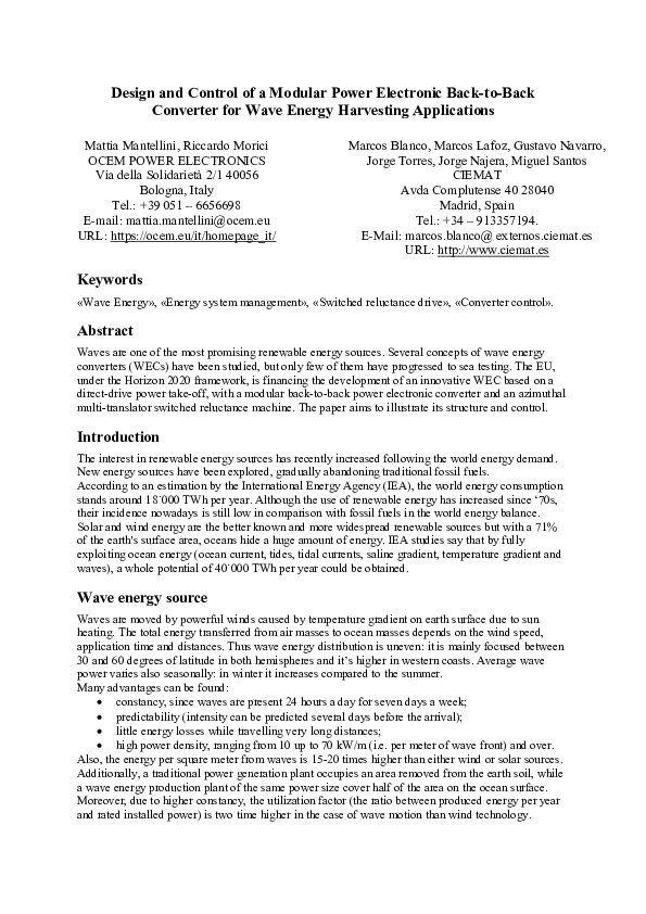 (PDF) Design and Control of a Modular Power Electronic Back-to-Back ...