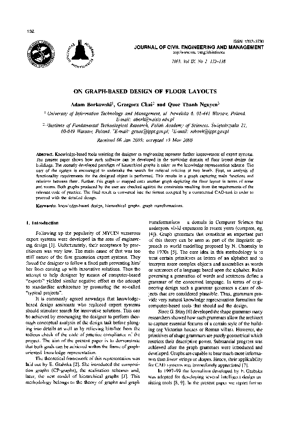 (PDF) On Graph-Based Design of Floor Layouts