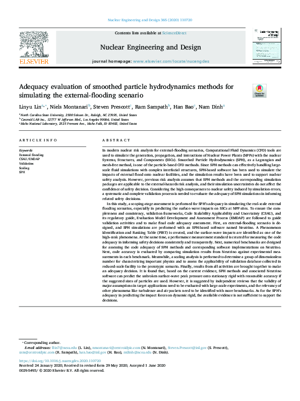 Pdf Adequacy Evaluation Of Smoothed Particle Hydrodynamics Methods