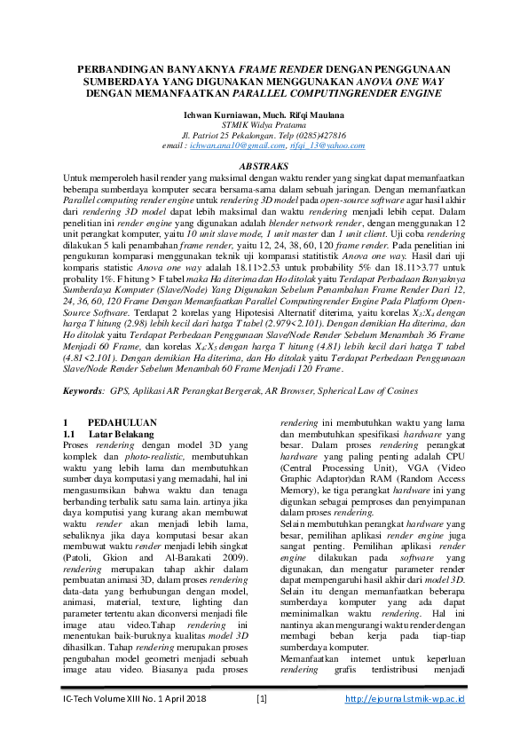(PDF) Perbandingan Banyaknya Frame Render Dengan Penggunaan Sumberdaya Yang Digunakan ...