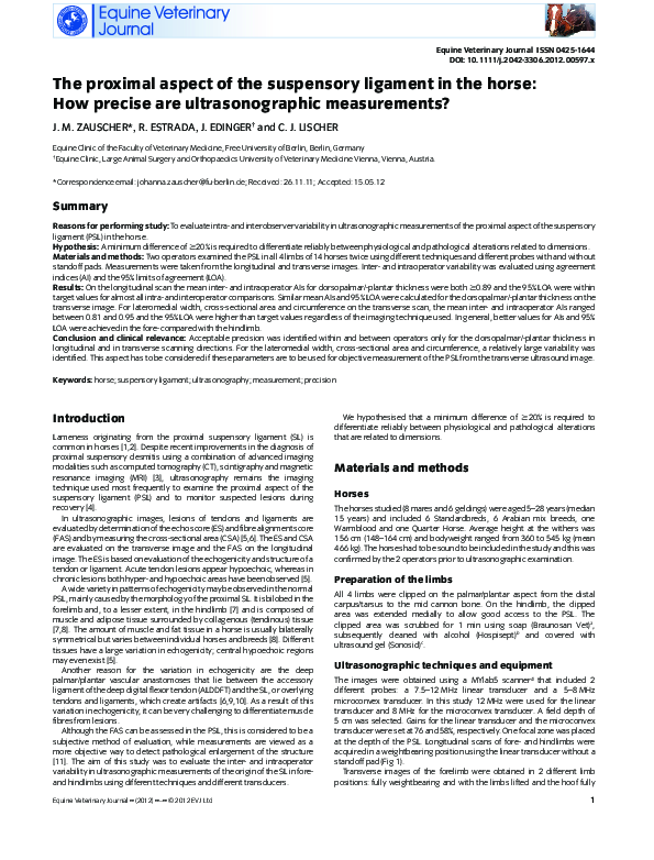 (PDF) The proximal aspect of the suspensory ligament in the horse: How ...