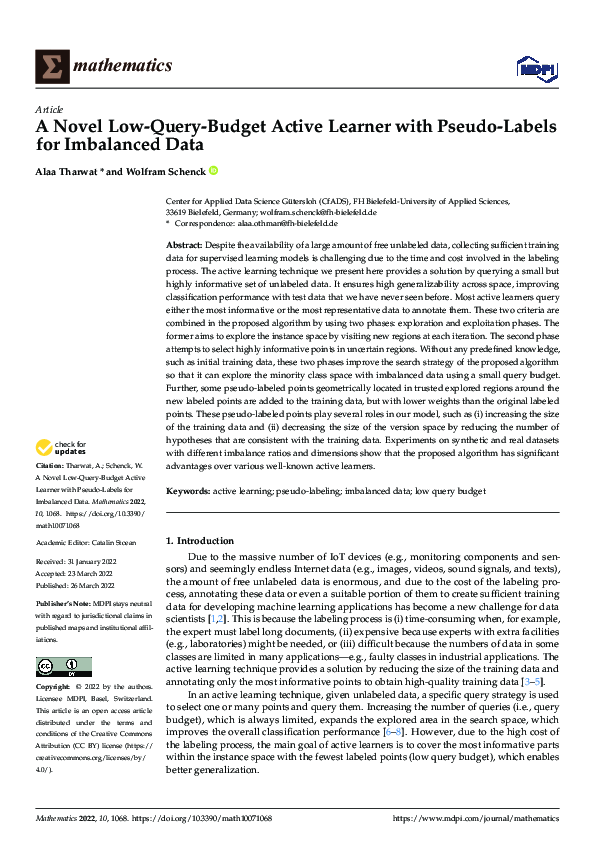 (PDF) A Novel Low-Query-Budget Active Learner with Pseudo-Labels for ... (PDF) A Novel Low-Query-Budget Active Learner with Pseudo-Labels for ...