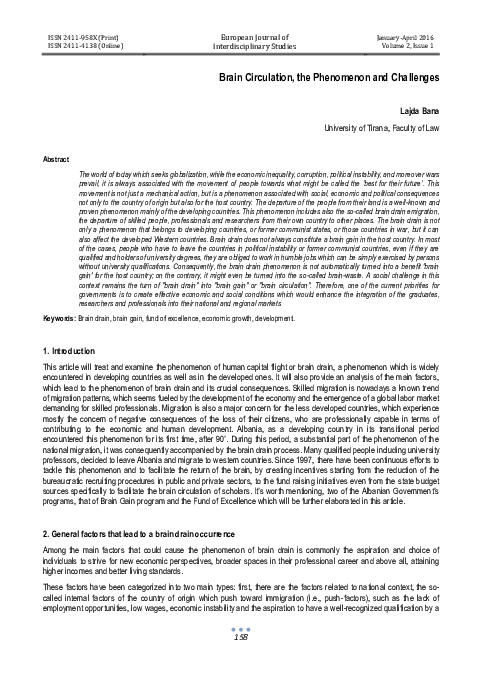 (PDF) Brain Circulation, the Phenomenon and Challenges