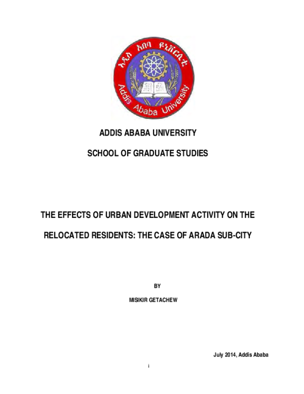 (PDF) The Effects of Urban Development Activity on the Relocated ...