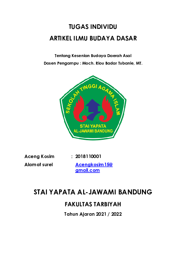 (PDF) Artikel Ilmu Budaya Dasar