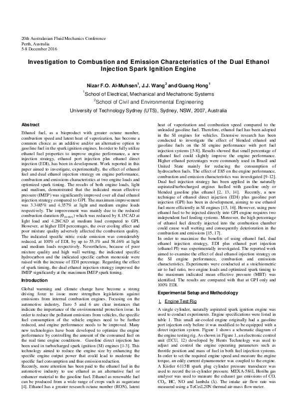 Pdf Investigation To Combustion And Emission Characteristics Of The Dual Ethanol Injection