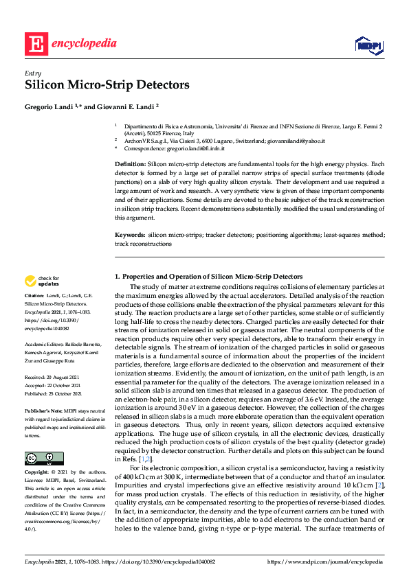 (PDF) Silicon Micro-Strip Detectors