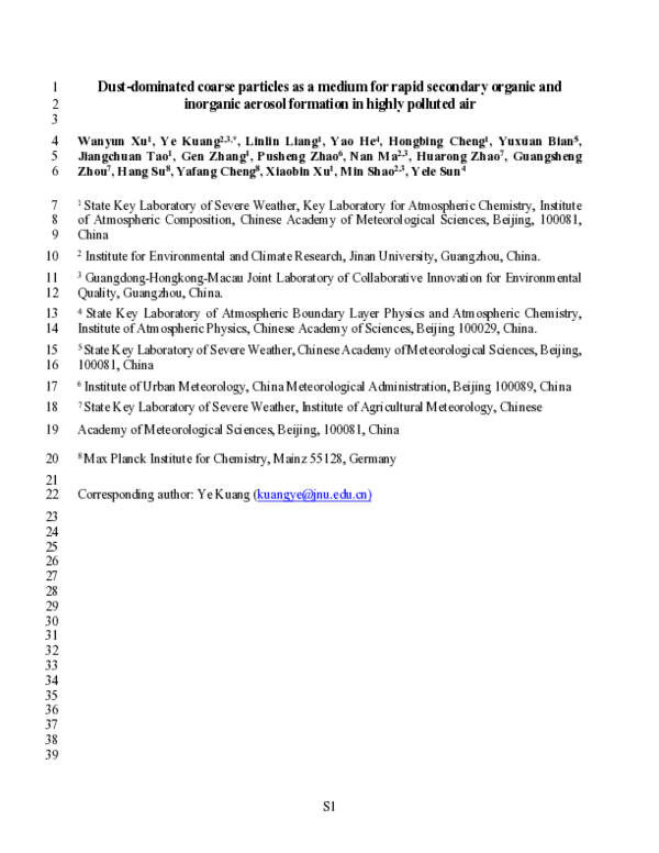 (PDF) Dust-Dominated Coarse Particles as a Medium for Rapid Secondary ...