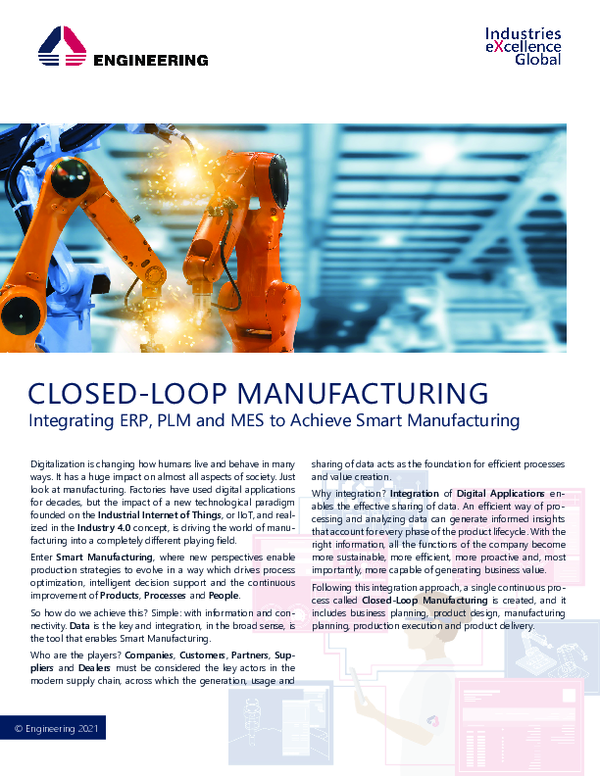 (PDF) CLOSED -LOOP MANUFACTURING Integrating ERP, PLM and MES to ...