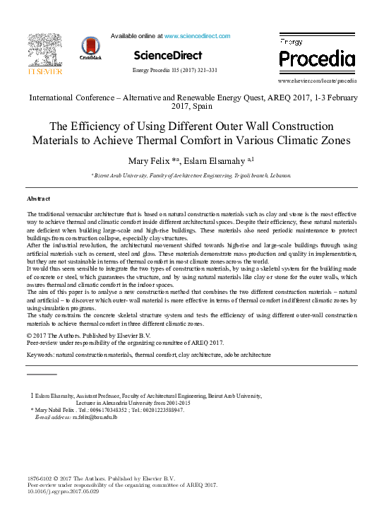 (PDF) The Efficiency of Using Different Outer Wall Construction ...