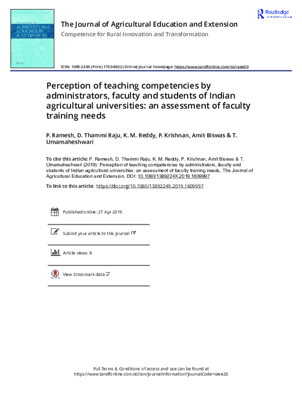 (PDF) Perception of teaching competencies by administrators, faculty ...