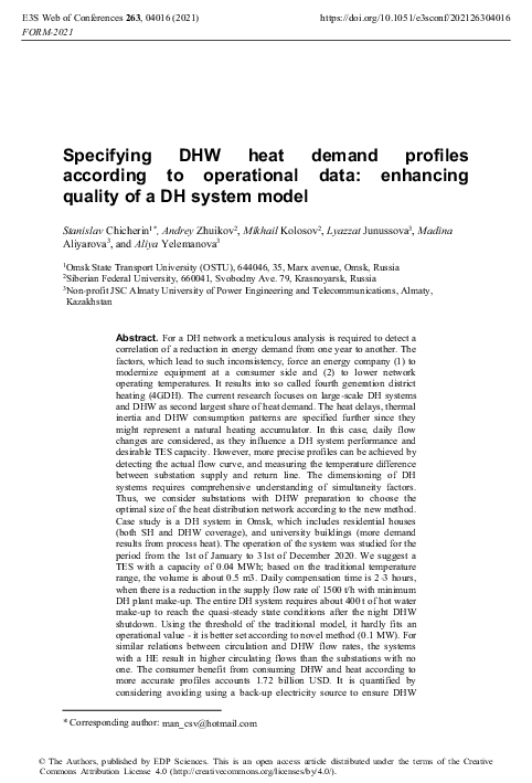 (PDF) Specifying DHW heat demand profiles according to operational data ...