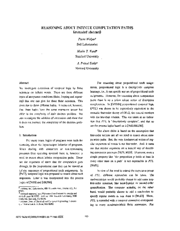 Pdf Complexity In Infinite Path Logics