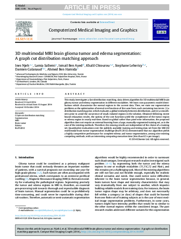 (PDF) 3D multimodal MRI brain glioma tumor and edema segmentation: A ...