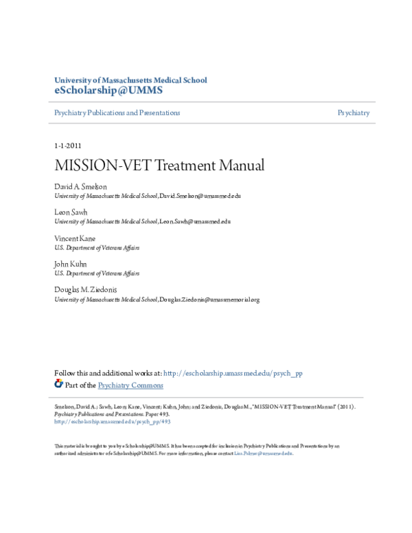 (PDF) MISSION-VET Treatment Manual