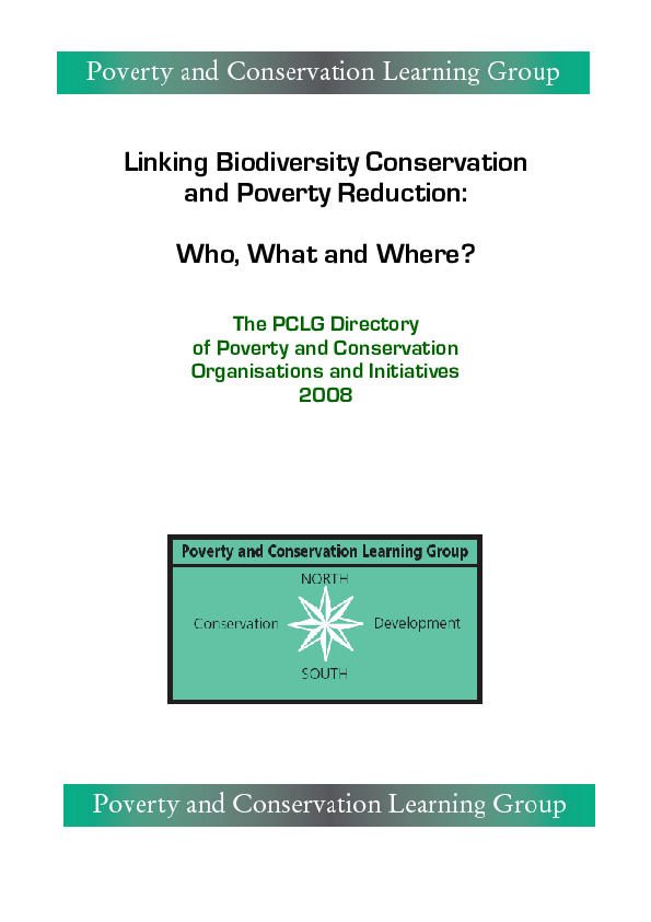 (PDF) (I) Linking biodiversity conservation and poverty reduction: What ...