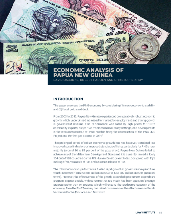 (PDF) Economic Analysis of Papua New Guinea