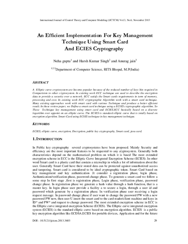 Pdf An Efficient Implementation For Key Management Technique Using