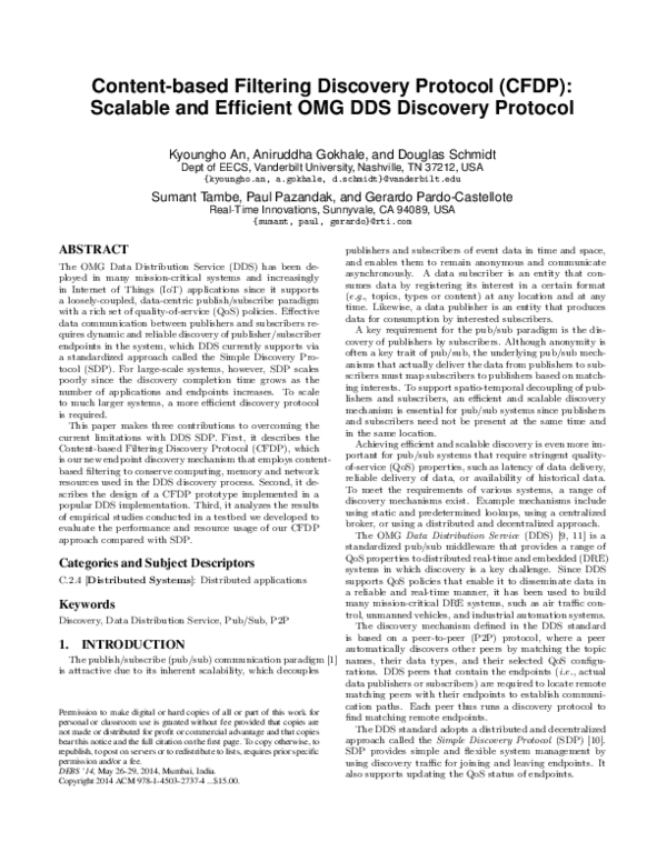 (PDF) Content-based filtering discovery protocol (CFDP)