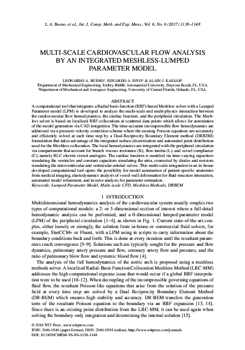 (PDF) Multi-scale cardiovascular flow analysis by an integrated meshless-lumped parameter model