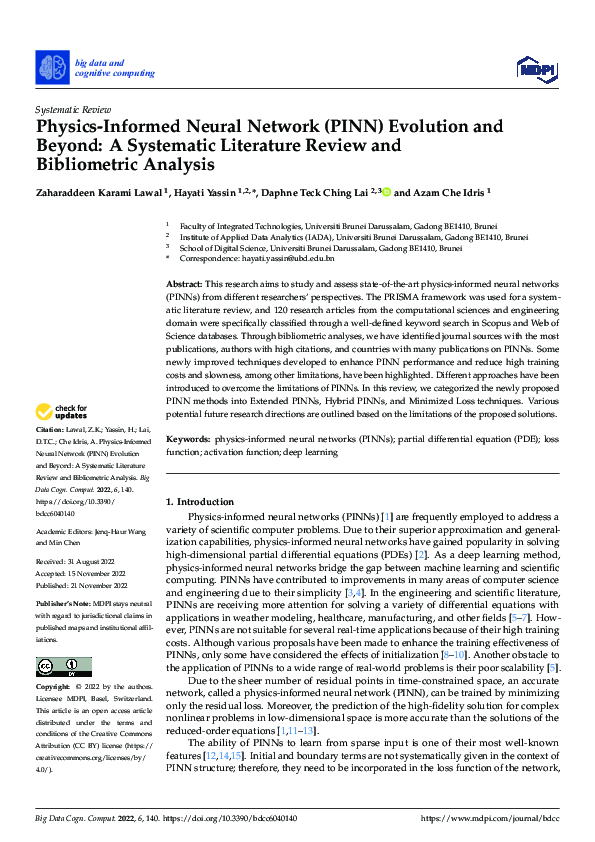 (PDF) Physics-Informed Neural Network (PINN) Evolution and Beyond: A Systematic Literature ...