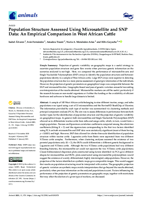 Pdf Population Structure Assessed Using Microsatellite And Snp Data