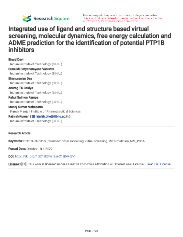 Pdf Integrated Use Of Ligand And Structure Based Virtual Screening