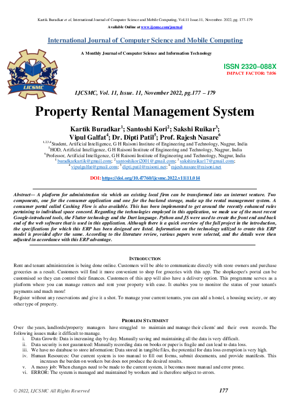 (PDF) Property Rental Management System