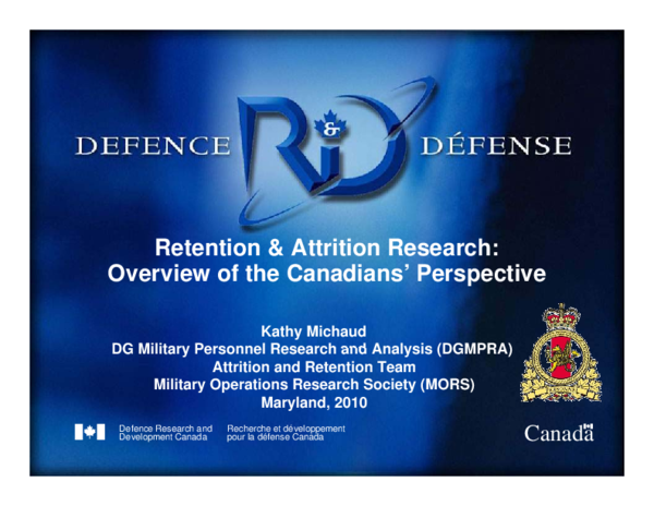 (PDF) Retention & Attrition Research: Overview of the Canadians ...