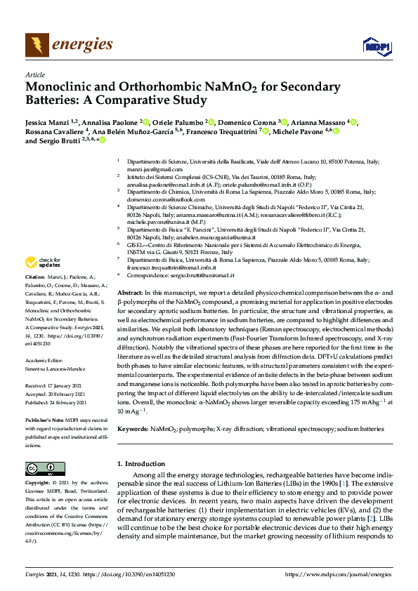 (PDF) Monoclinic and Orthorhombic NaMnO2 for Secondary Batteries: A ...