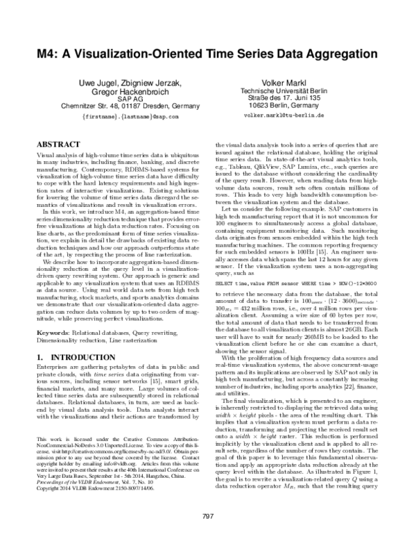 (PDF) M4: A Visualization-Oriented Time Series Data Aggregation