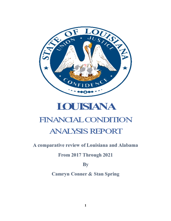 (DOC) State of Louisiana Fiscal Analysis 2017 through 2021 | Stan ...