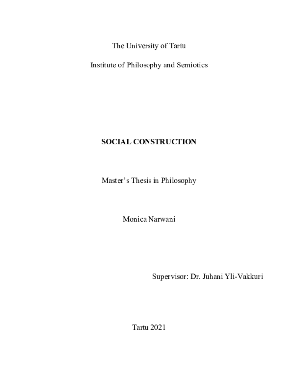 (PDF) Social construction