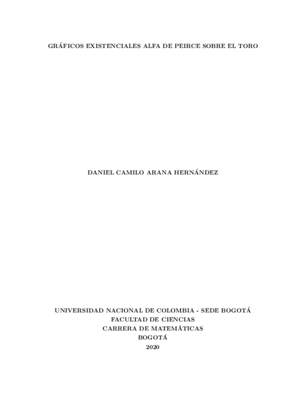 (PDF) Gráficos existenciales Alfa de Pierce sobre el toro