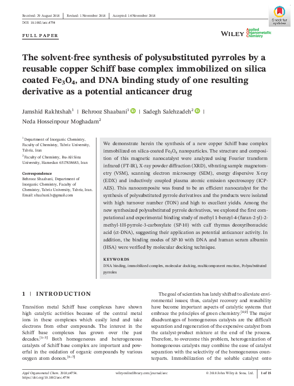 (PDF) The solvent-free synthesis of polysubstituted pyrroles by a ...