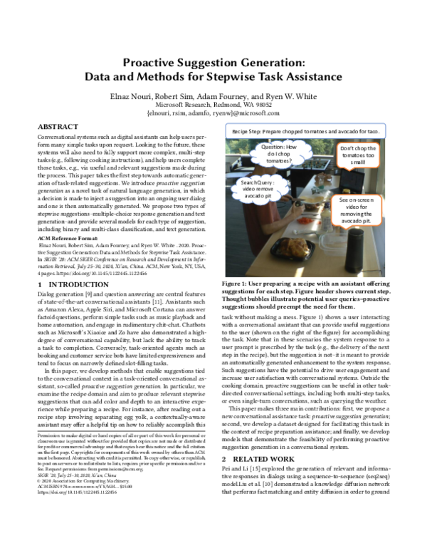 (PDF) Proactive Suggestion Generation