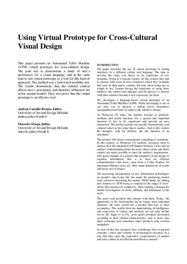 (PDF) Using Virtual Prototype for Cross-Cultural Visual Design
